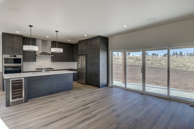 Modern Slab Style Kitchen & bath Cabinetry in High Definition Wood ...