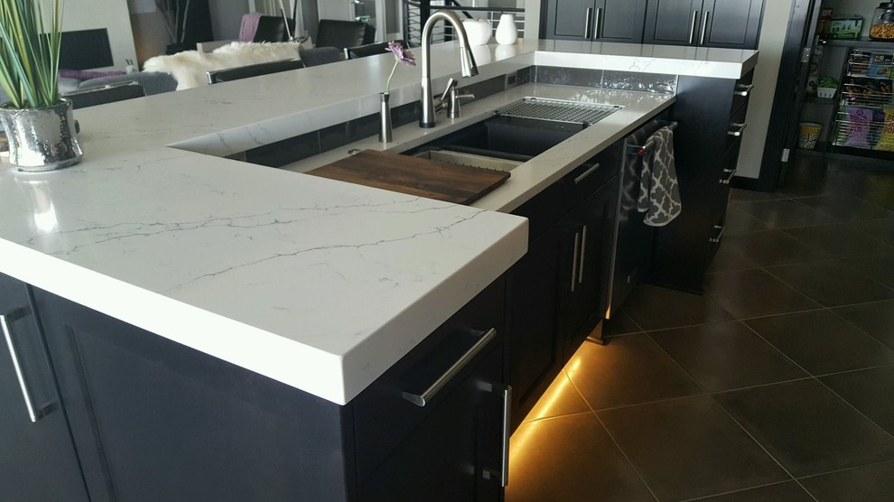 Modern Venatino Quartz Kitchen - Modern - Kitchen - Other - by ...