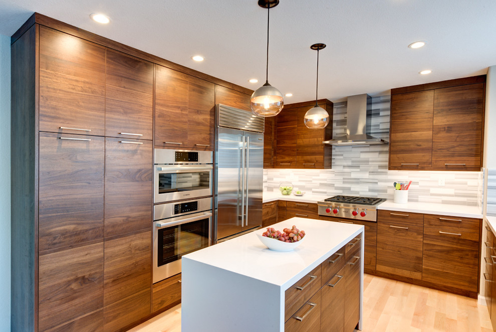 Modern Walnut Kitchen Designed By Janis Manacsa - Modern - Kitchen ...