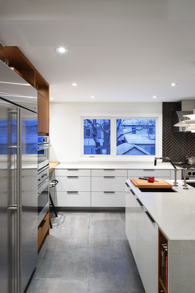 Modern White Kitchen by Astro Design. Ottawa - Contemporary - Kitchen ...