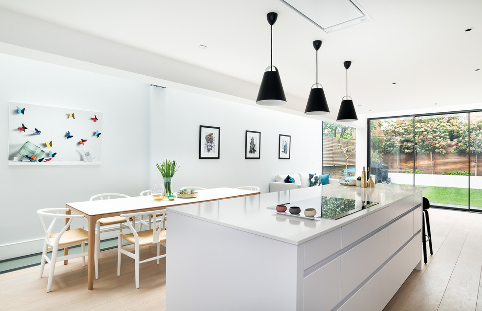 Modern White Kitchen - Parsons Green - Contemporary - Kitchen - London ...