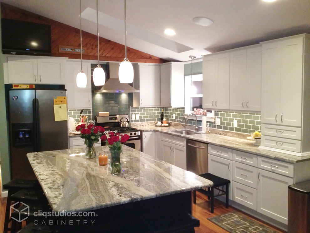 Modern White Kitchen Update - Transitional - Kitchen - Providence - by ...