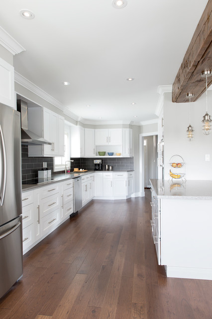 Modern White Shaker Kitchen Oakville Ontario - Modern - Kitchen ...