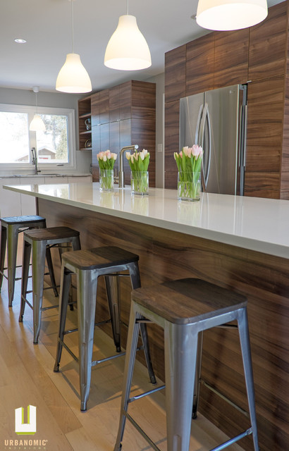Modern White + Walnut Kitchen - Modern - Kitchen - Ottawa - by ...