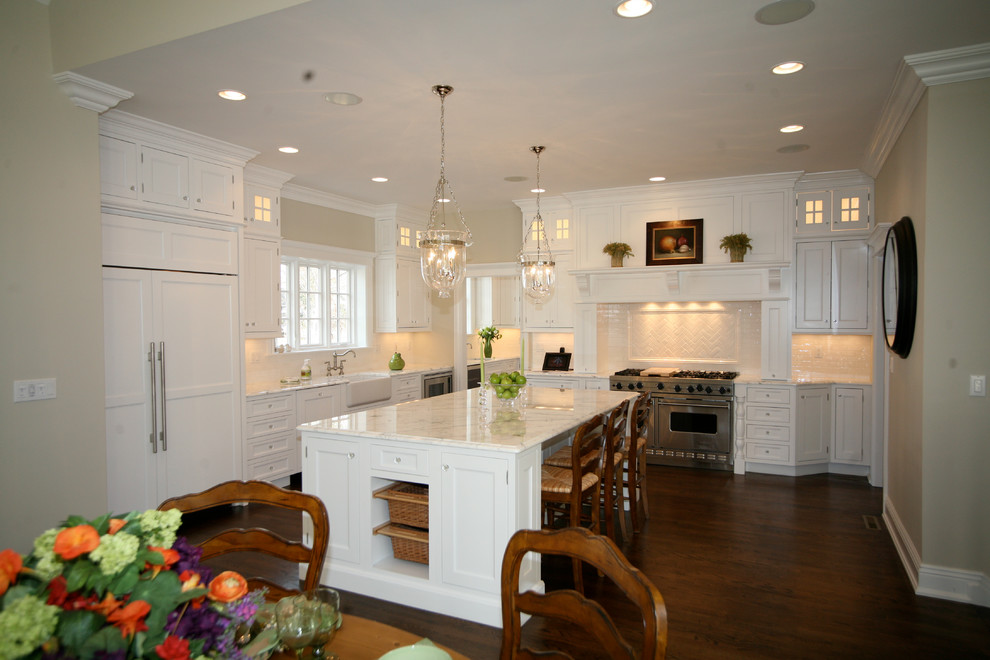 Montclair, NJ White Inset Kitchen Designed by David Earl - Traditional ...