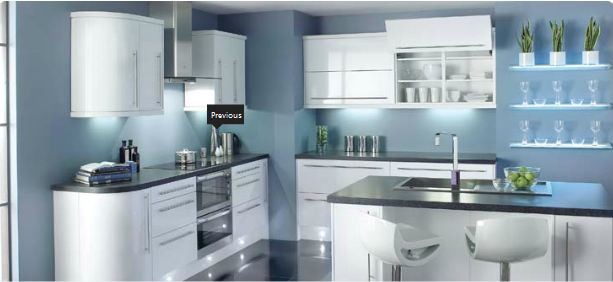 Monzo White Gloss Kitchen - Modern - Kitchen - London | Houzz