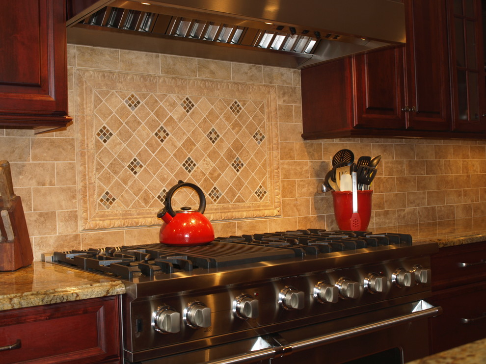 Mosaic Design Over Stove - Traditional - Kitchen - Newark - by ...
