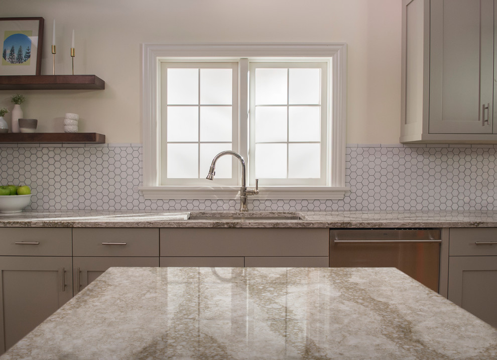 Mosaic Hexagon Kitchen Backsplash - Modern - Kitchen - San Francisco ...