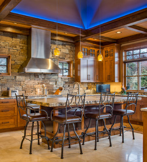 Mountain Lakeside Home - Rustic - Kitchen - Other - by Marie-Dominique ...