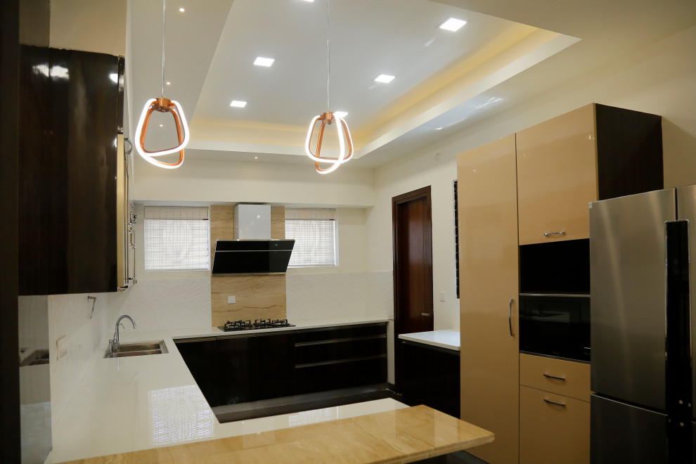 Mr. Prathap Reddy's - Trendy Gorgeous Triplex Home - Modern - Kitchen - Hyderabad - by SOUDHA ...