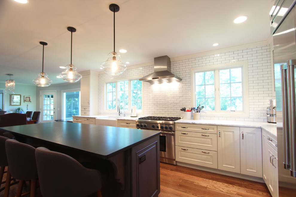 Mulitple Windows Flood this Kitchen with Light - Traditional - Kitchen ...