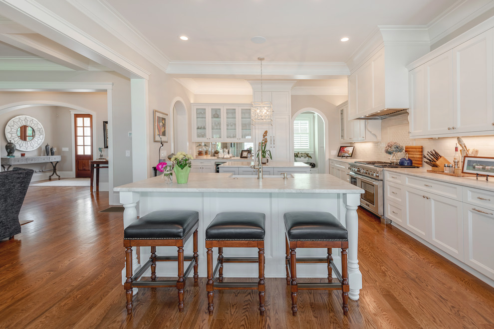 Nantucket Coastal Shaker Kitchen - Beach Style - Kitchen - Charlotte ...
