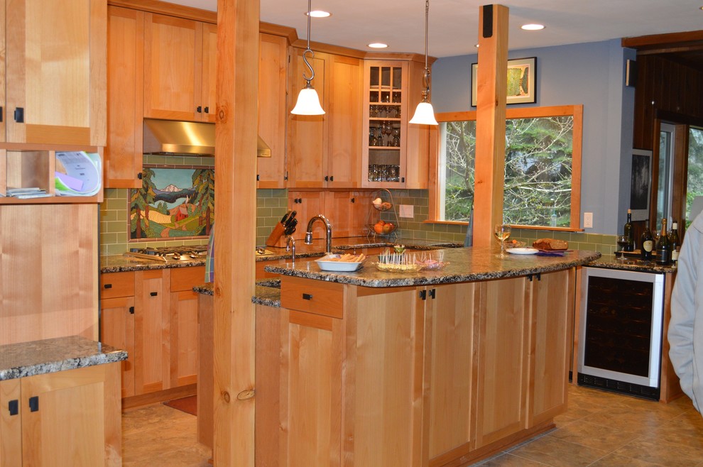 Natural Alder Shaker Kitchen - Craftsman - Kitchen - Portland - by User ...