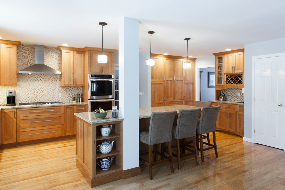 Natural Cherry kitchen remodel - Contemporary - Kitchen - Burlington ...
