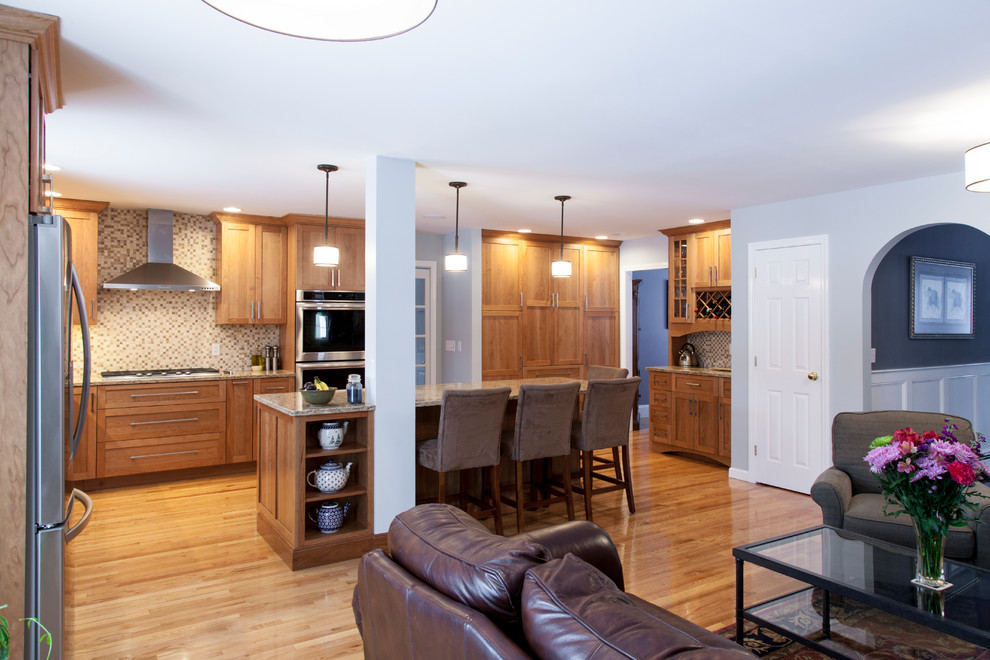 Natural Cherry kitchen remodel - Contemporary - Kitchen - Burlington ...