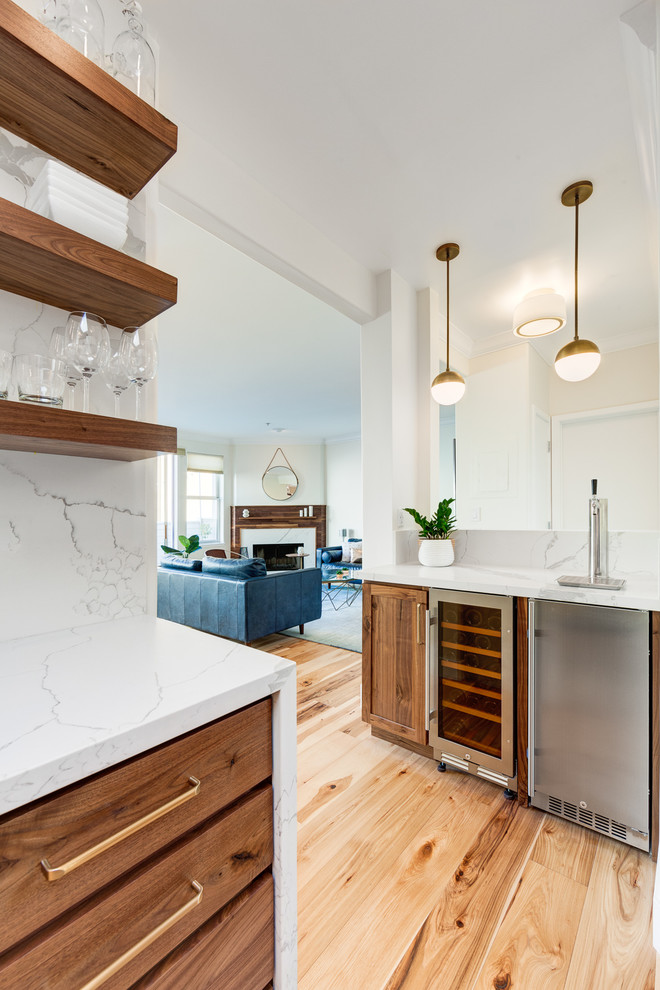 Natural Walnut Two-Tone Kitchen with Mid-century Accents - Midcentury ...