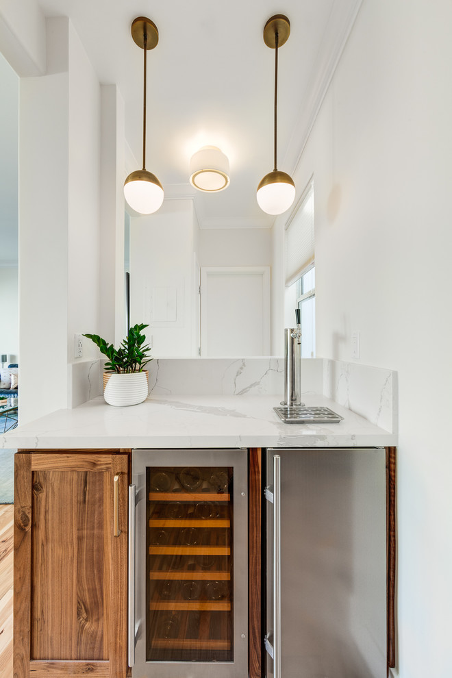 Natural Walnut Two-Tone Kitchen with Mid-century Accents - Midcentury ...