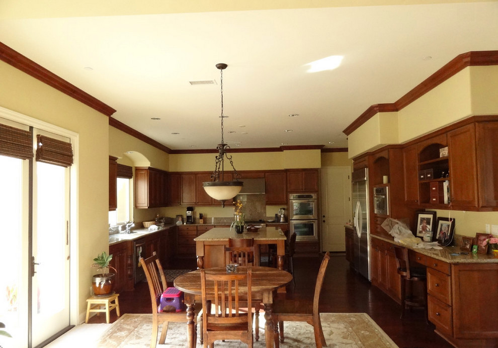 Natural wood crown molding - Traditional - Kitchen - San Diego - by San ...