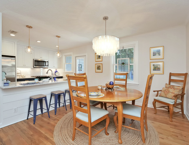 Navy and White Beach Cottage- circa 1945 - Beach Style - Kitchen ...