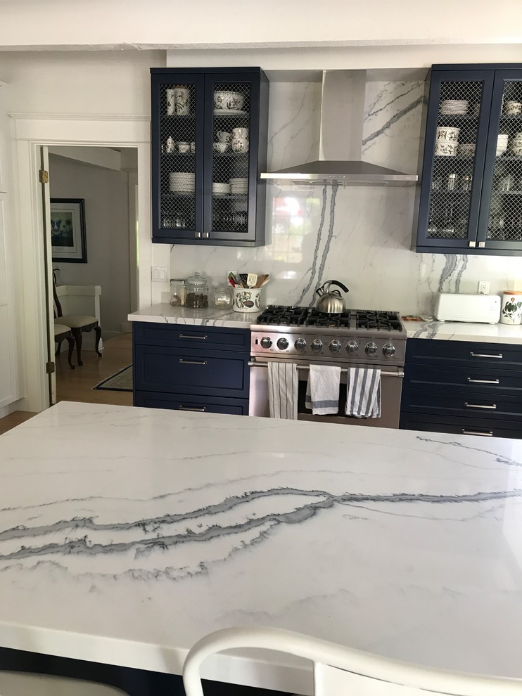 Navy Blue Kitchen by Aurora - Transitional - Kitchen - San Francisco - by Aurora Cabinets ...