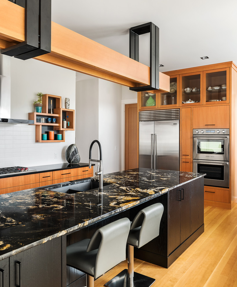 Nero Volcano Granite - Modern - Kitchen - Vancouver - by Matrix Marble ...