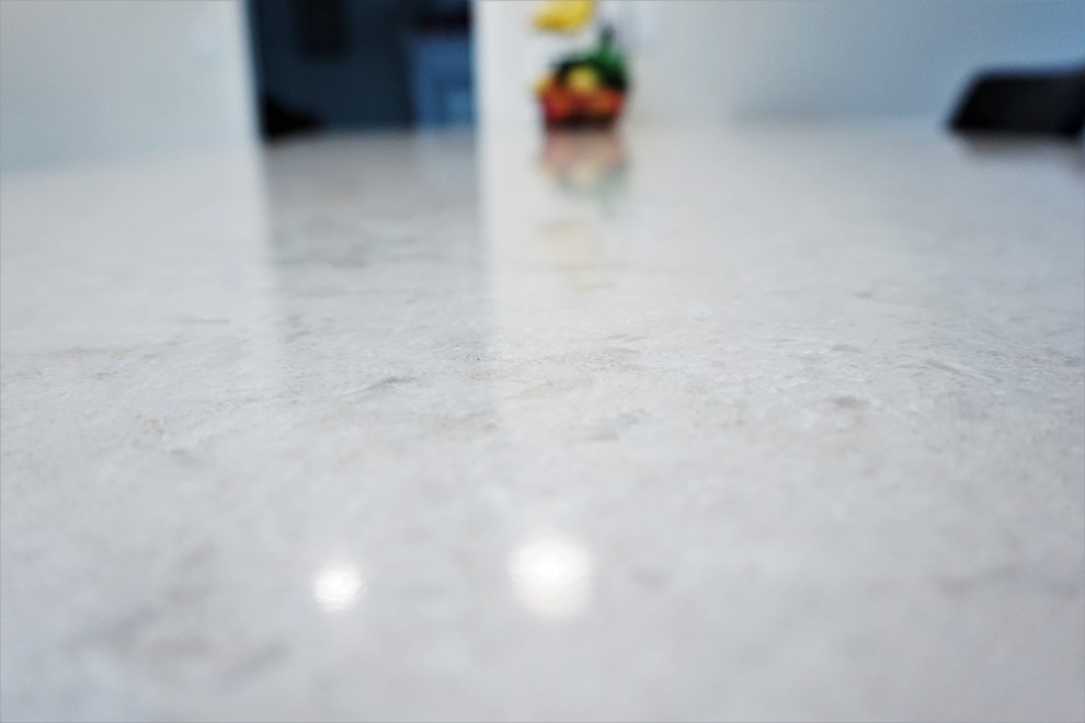 Neutral Beige Quartz Countertop - Q Quartz - Transitional - Kitchen ...
