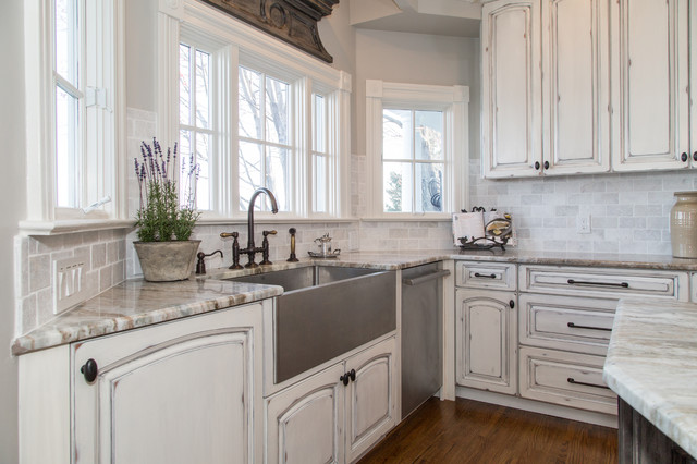 New England Style Lake Front Kitchen - Transitional - Kitchen ...