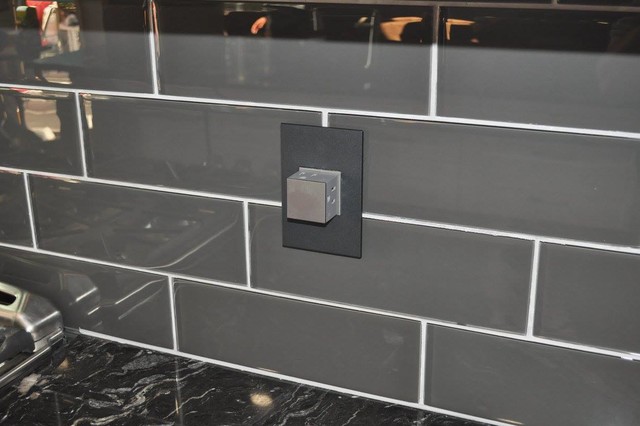 new style pop out electrical outlet - Modern - Kitchen - Calgary - by ...