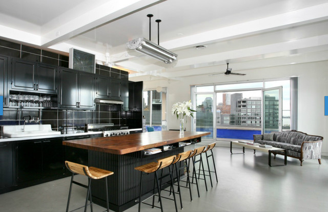 New York City Penthouse Loft - Contemporary - Kitchen - New York - by D ...