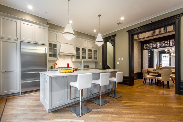 New York's First Rooftop Skybox - Transitional - Kitchen - New York ...