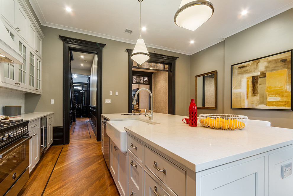 New York's First Rooftop Skybox - Transitional - Kitchen - New York ...