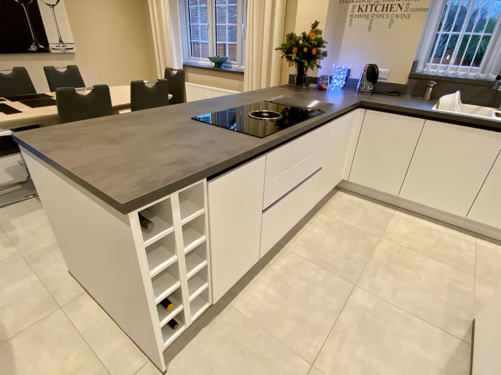 Nobilia Alpine White Kitchen - Contemporary - Kitchen - Sussex - by ...