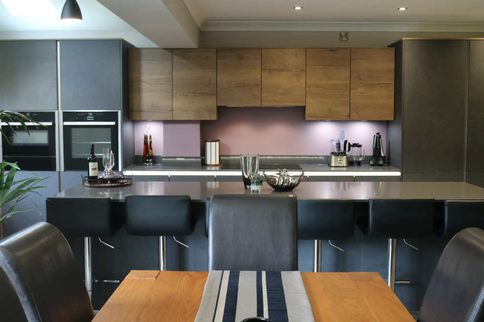 Nobilia Havana Oak and Slate Grey Kitchen (1) - Contemporary - Kitchen ...