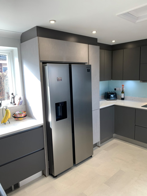 Nobilia Stone Grey and Slate Grey Kitchen - Contemporary - Kitchen ...