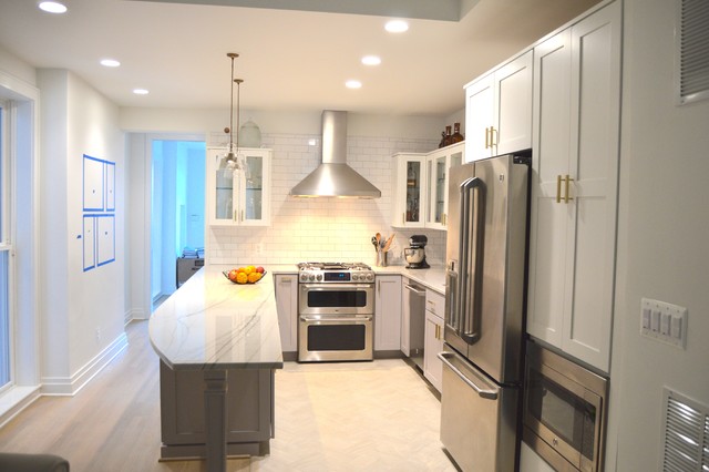 NW DC Row House Kitchen Restoration - Transitional - Kitchen - DC Metro ...