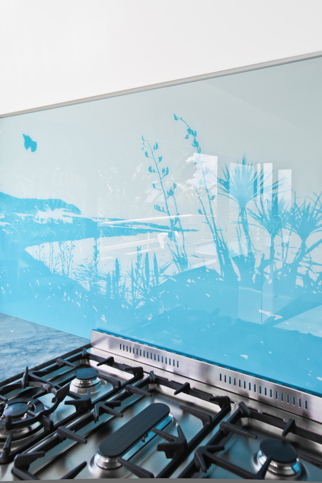 NZ Flax bar and kitchen splashback - Contemporary - Kitchen - Auckland ...