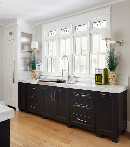OAK PARK MODERN VINTAGE KITCHEN WITH MIXED FINISHES - Transitional ...