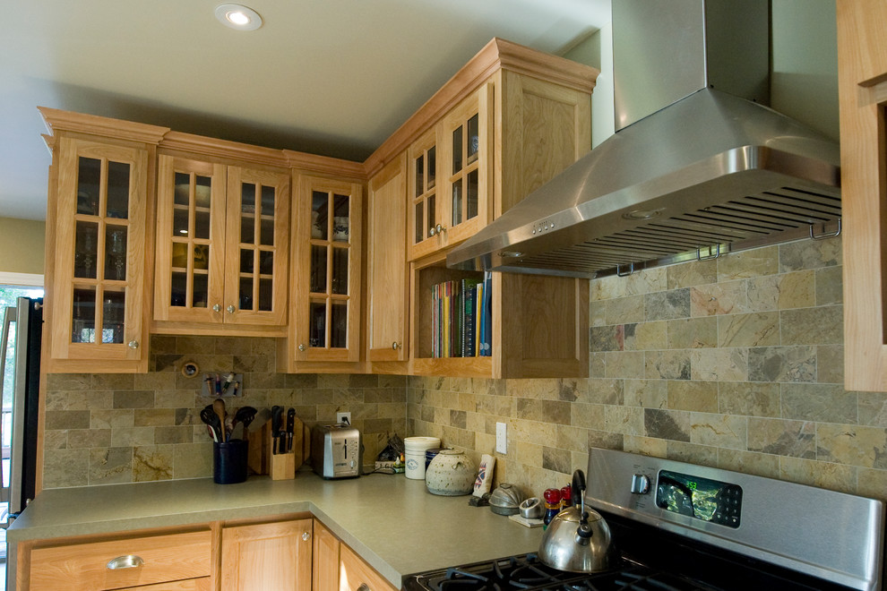 Oakland Farmhouse Kitchen Range Wall - Transitional - Kitchen - San ...