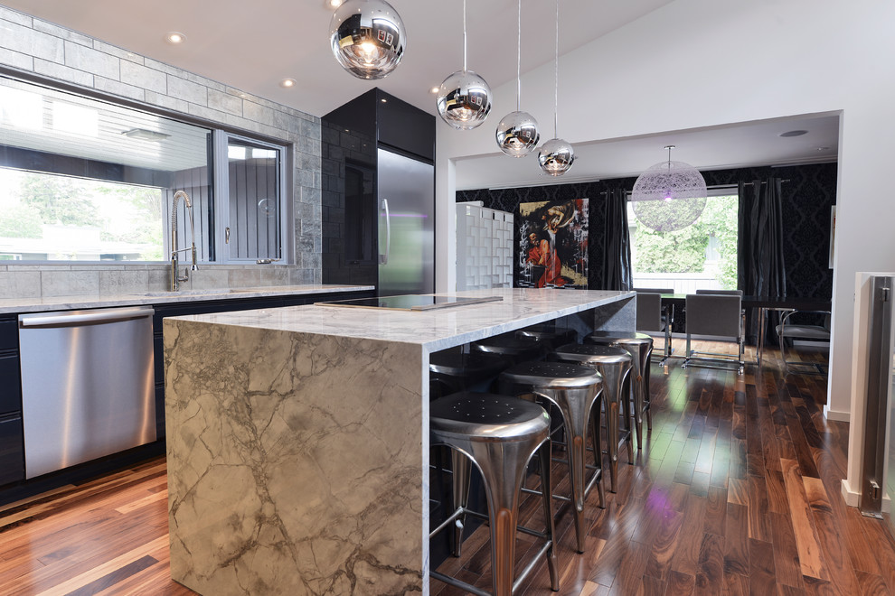 Obsidian Angles - Modern - Kitchen - Edmonton - by DV Custom Built | Houzz