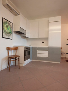 Office space conversion to a small studio apartment - Modern - Kitchen ...