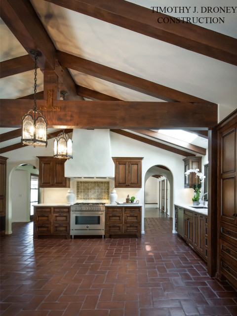 Ojai Spanish Mission Style Kitchen - Mediterranean - Kitchen - Los ...