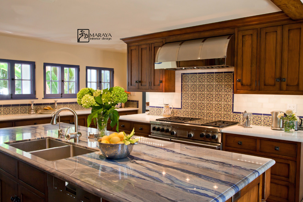 Old Malibu Tile Kitchen - Mediterranean - Kitchen - Santa Barbara - by ...