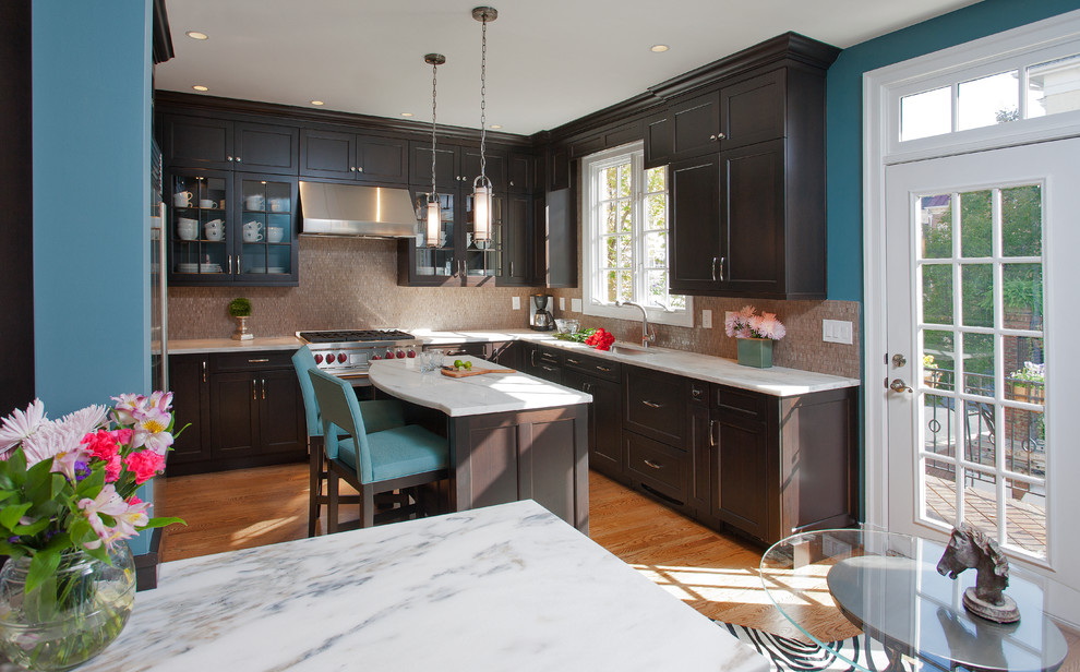 Java Cherry Wood-Mode Cabinets - Transitional - Kitchen - DC Metro - by ...