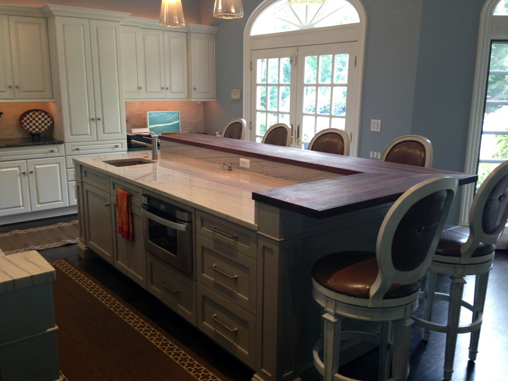 Ontario, Canada - Traditional - Walnut Raised Kitchen Countertop ...