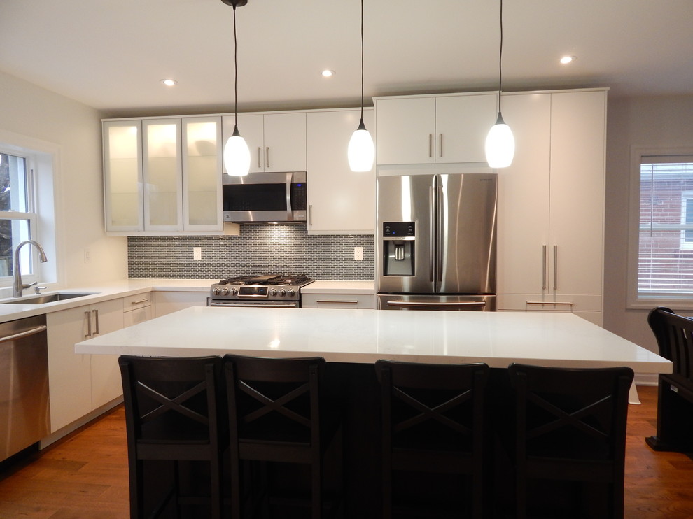 Open-Concept IKEA Kitchen and TV Built-In - Veddinge - Contemporary ...