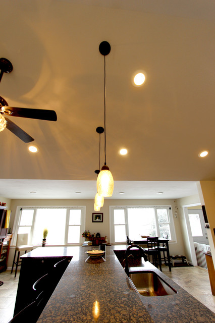 Open Concept Kitchen with Vaulted Ceiling and Waypoint Living Spaces ...