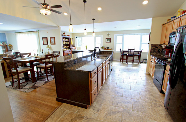 Open Concept Kitchen with Vaulted Ceiling and Waypoint Living Spaces ...