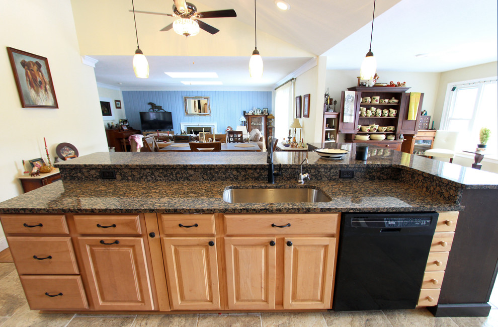 Open Concept Kitchen with Vaulted Ceiling and Waypoint Living Spaces ...