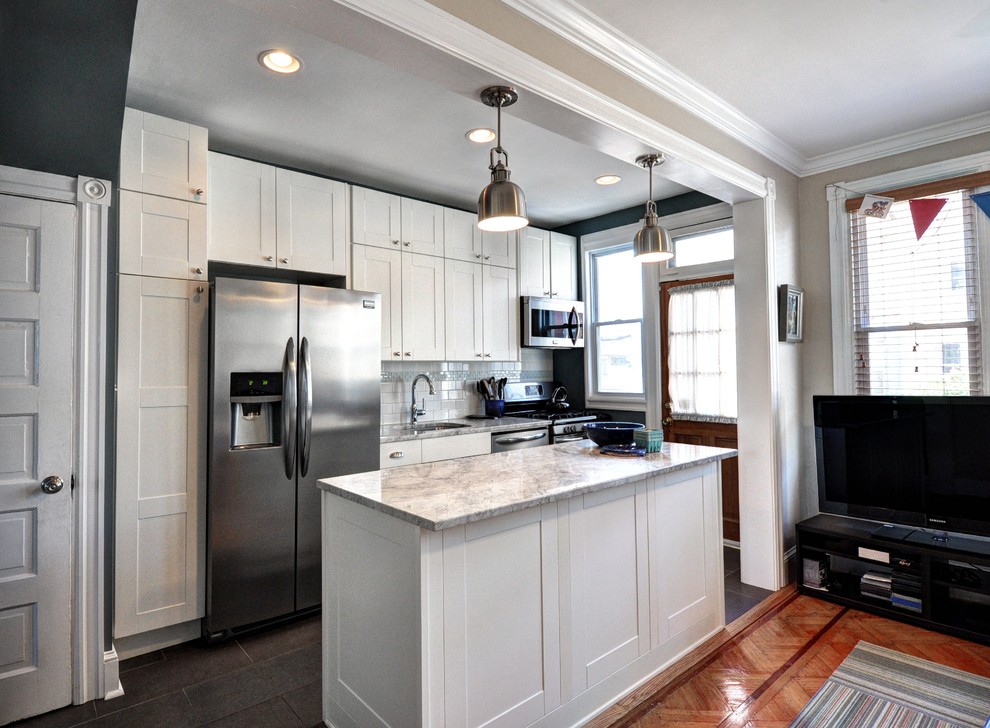 Open Concept Rowhouse Kitchen - Transitional - Kitchen - DC Metro - by ...