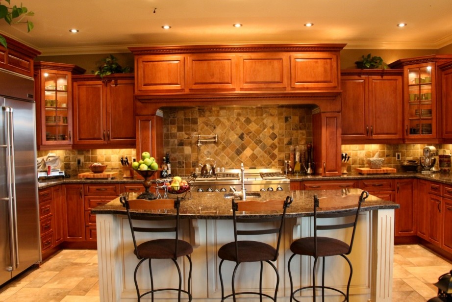 Open Concept Traditional Kitchen - Traditional - Kitchen - Toronto - by ...